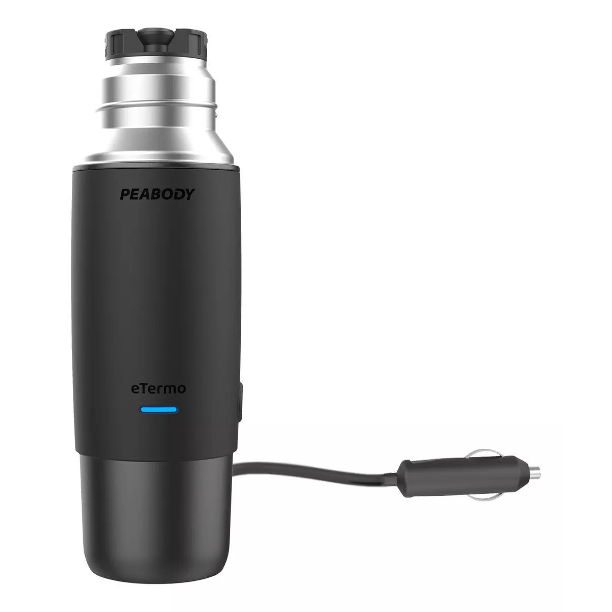 Termo Peabody Para Auto Con Bombilla 500Ml Negro Pe-Etl500N - Yuhmak
