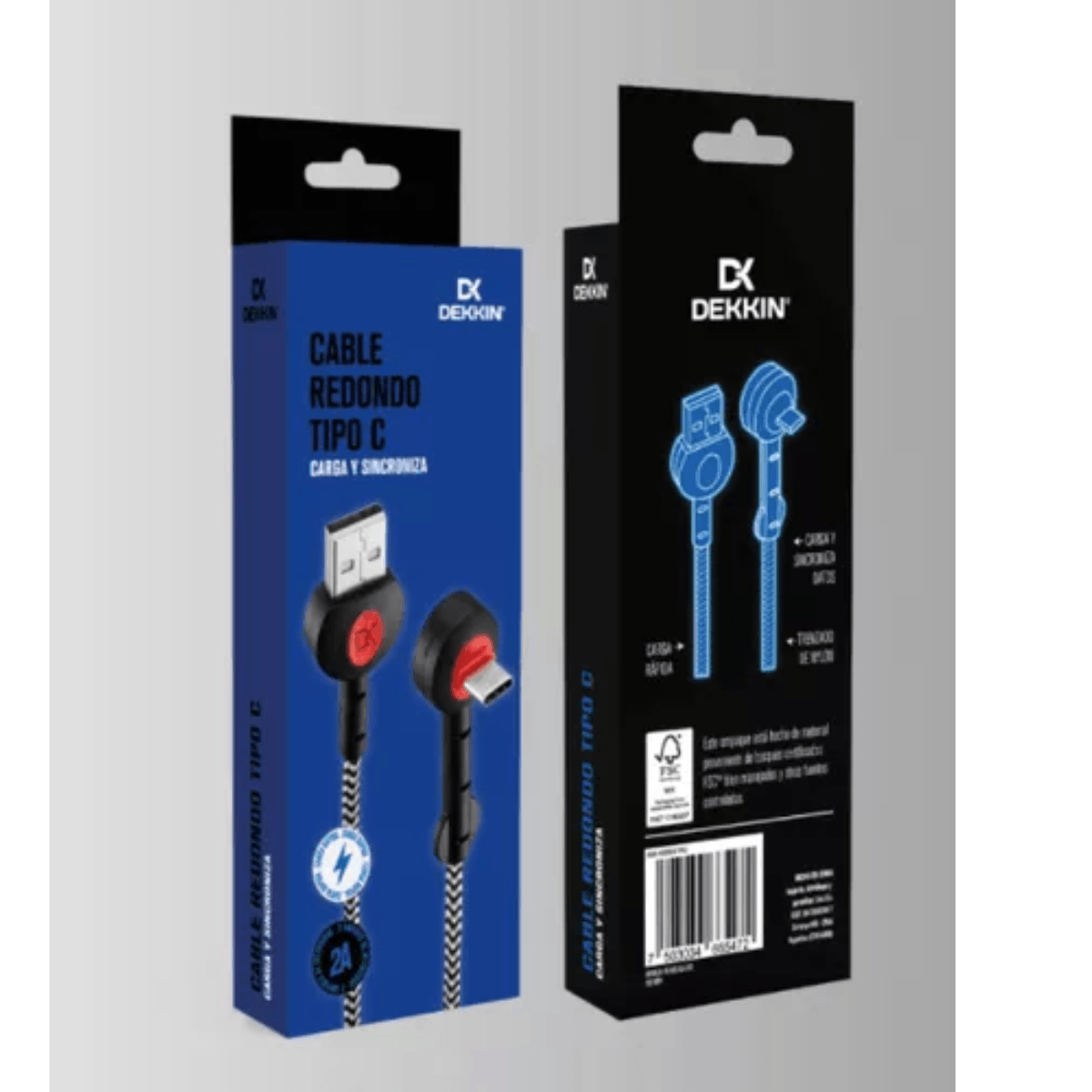 Cable Dekkin Tipo Cg Redon 90 Grados Negr Blanco Ca315 Nb - Yuhmak