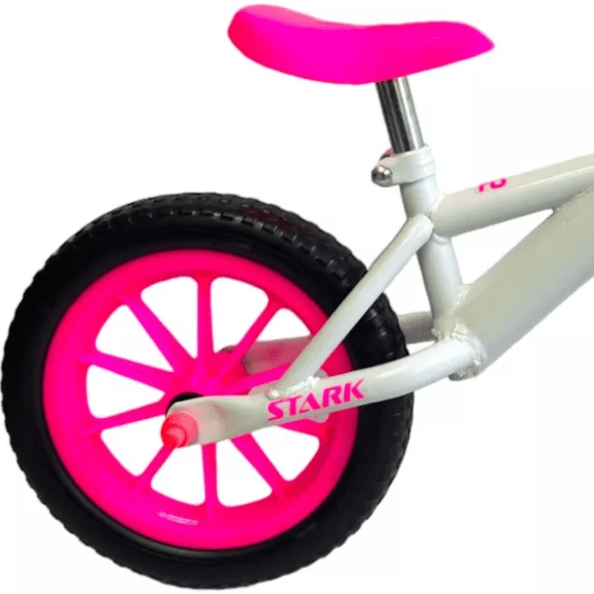 Bicicleta Stark MTB Rise R12 Blanca Fucsia Rodado 12 - Yuhmak