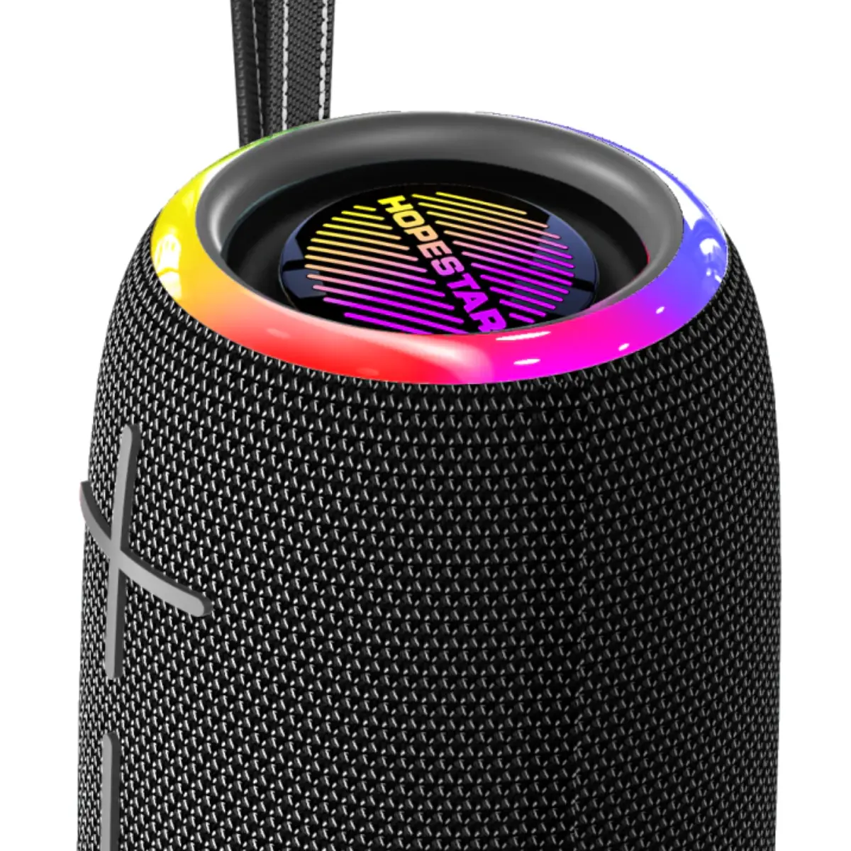 Parlante hopestar portatil p35 20w bt conexión tws fm luces rgb negro ...